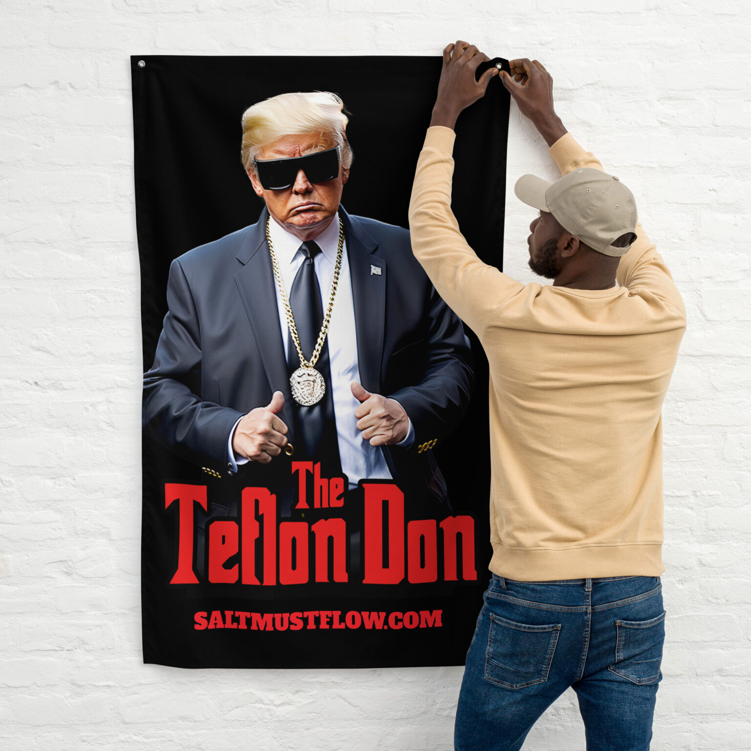 TRUMP TEFLON DON FLAG - SALTY